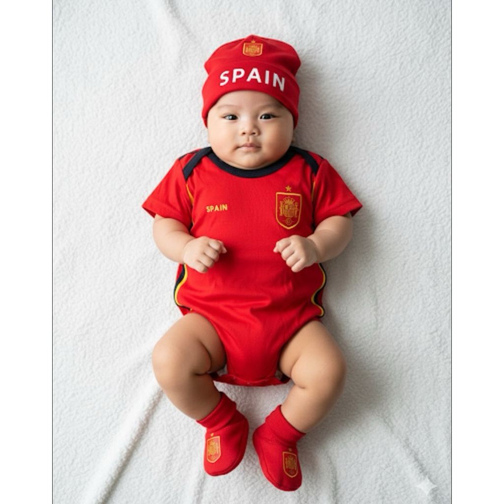 Jual JERSEY BOLA BAYI SPANYOL / SPAIN HOME / JUMPER BOLA BAYI ( 0 - 12 ...