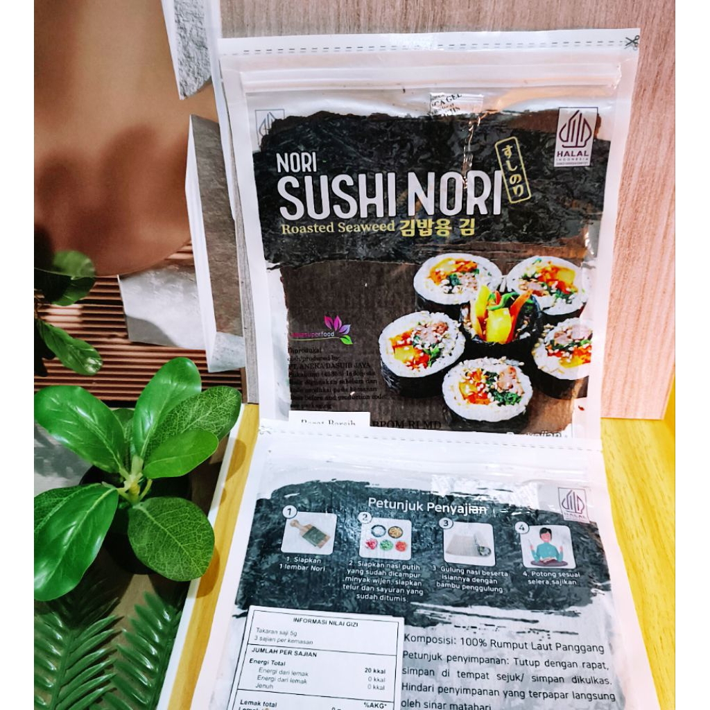 Jual SALE Nori sushi isi 20 lembar dry seaweed sushi java sakao bento ...