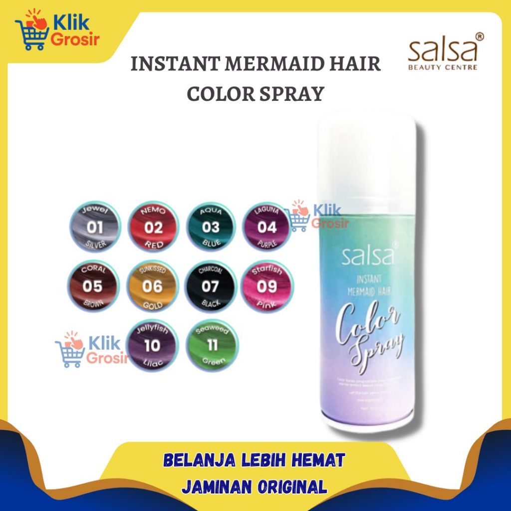 Jual SALSA Instant Mermaid Hair Color Spray - Semir \ Cat Rambut ...