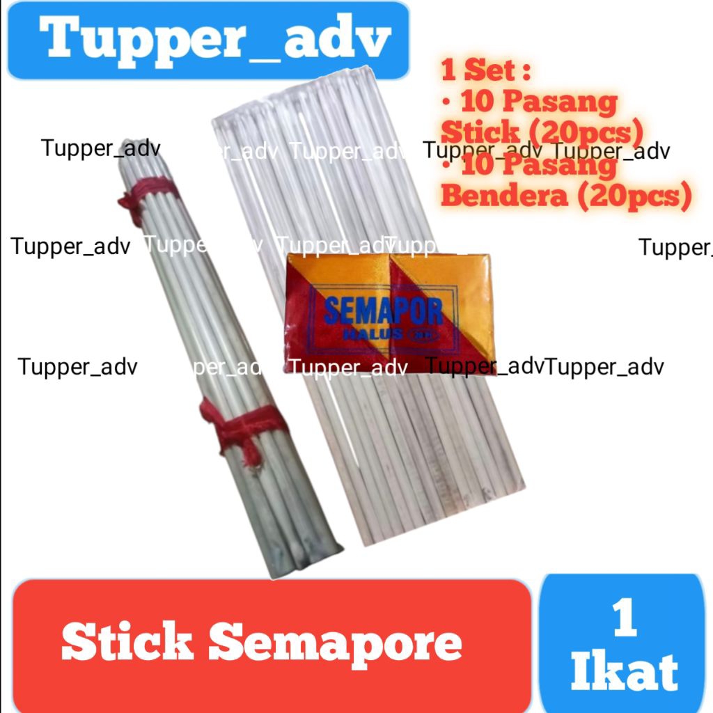 Jual Stik + Bendera Semapore 10 Pasang (20pcs) / Stick + Bendera ...