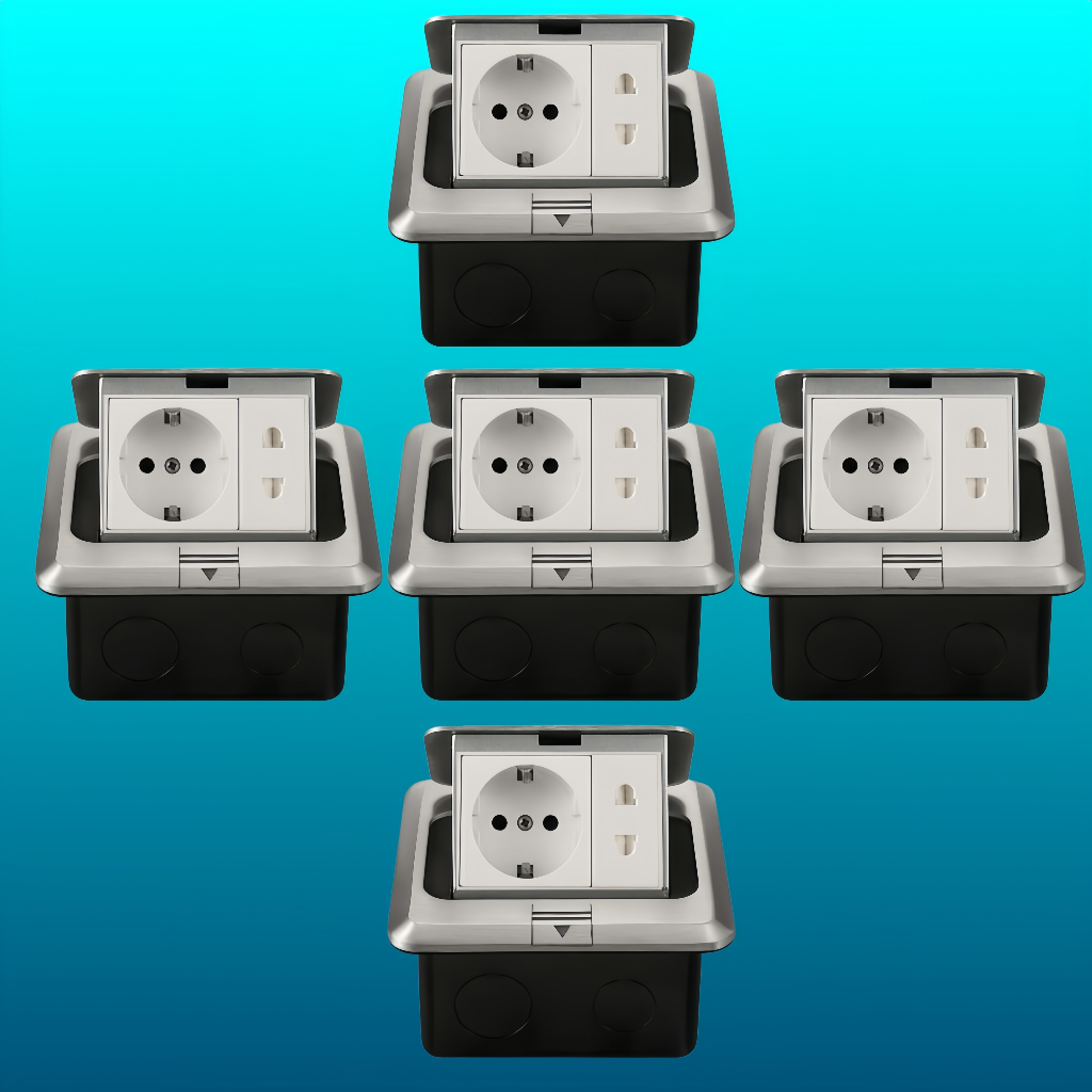 Jual Stop kontak lantai Meja floor Table socket soket colokan Arde ...