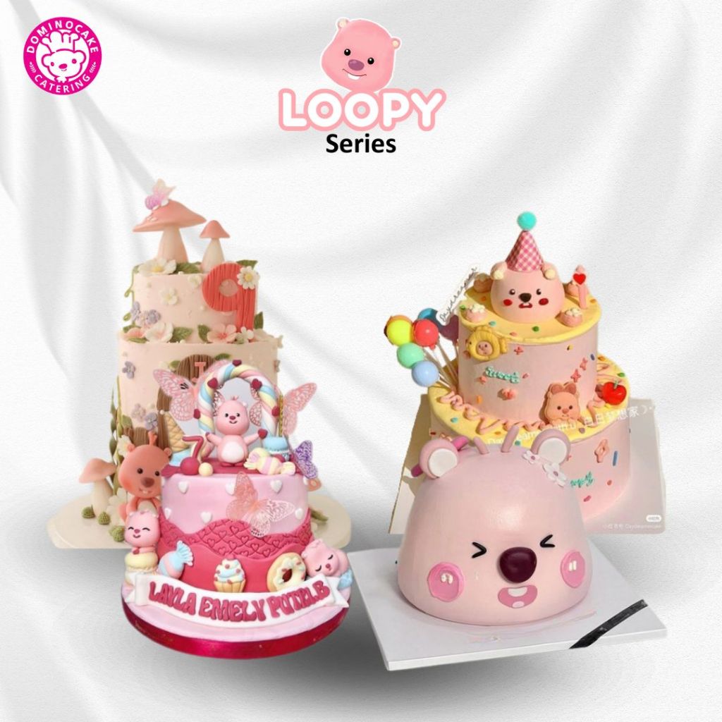 Jual Dominocake | Kue Ulang Tahun Tema Loopy | Birthday Cake Karakter ...