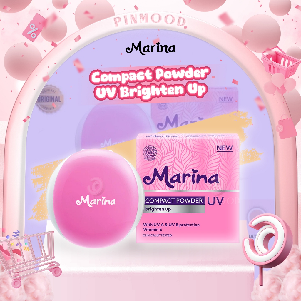 Jual MARINA - COMPACT POWDER UV BRIGHTEN UP ( 12 g ) - Bedak Padat with ...