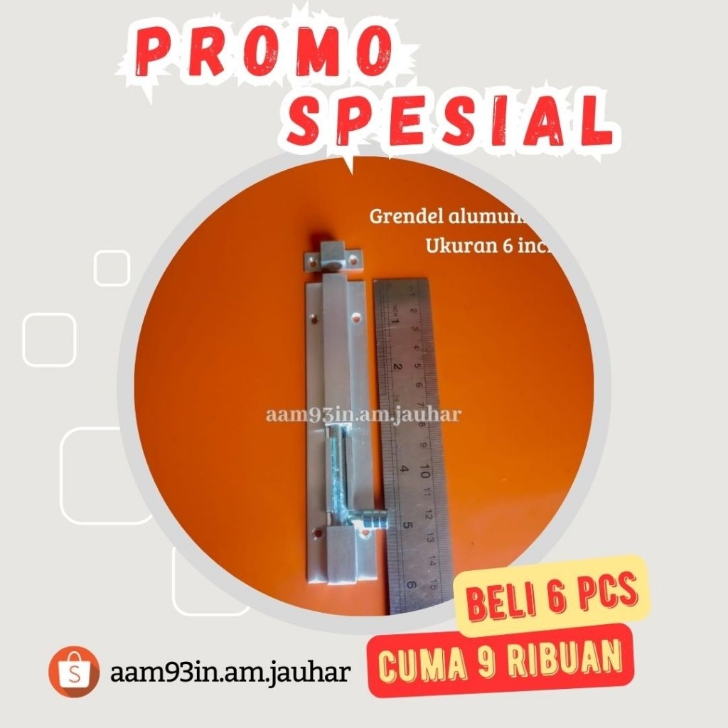 Jual Grendel Pintu Rumah 6" inchi Gerendel Kunci Slot Door bolt Kamar ...