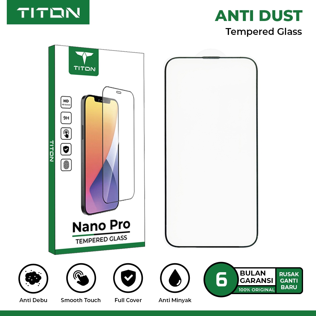 Jual TITON Anti Dust Tempered Glass iPhone 11 12 13 14 15 16 17 Pro Max ...