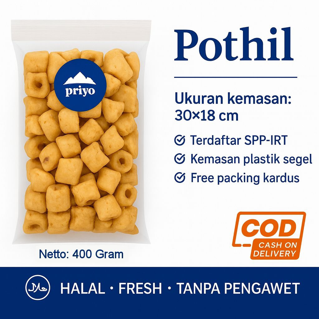 Jual PRIYO SNACK Pothil 400 Gram Renyah Gurih Halal | Shopee Indonesia