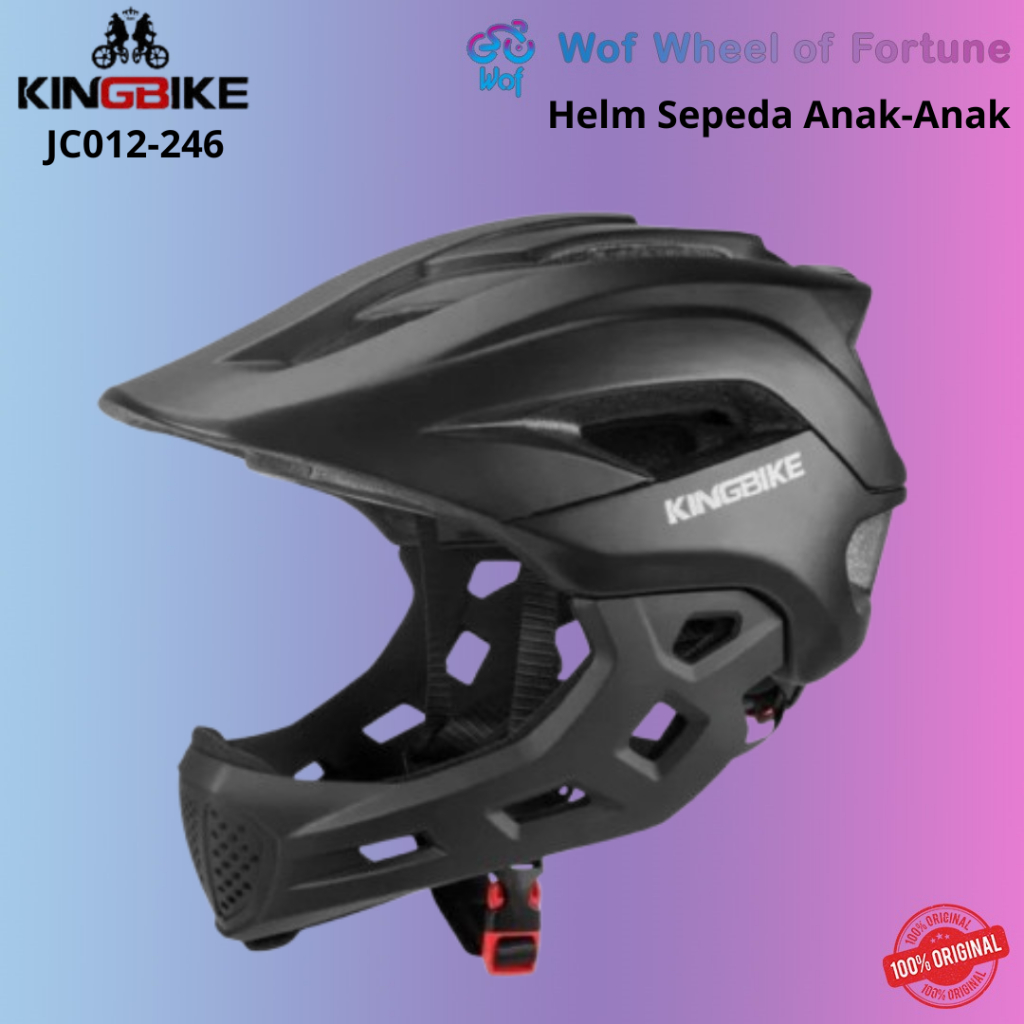 Jual KINGBIKE Kids JC012-246-B Ti Helm Sepeda Anak Full Face Covered ...
