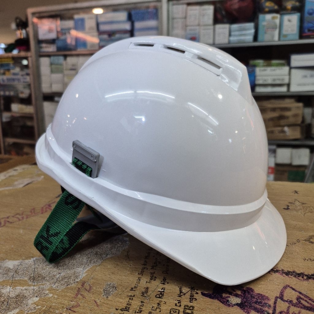 Jual Helm Safety MSA Vented Full Set / Helm MSA Ventilasi Fastrack Dagu ...