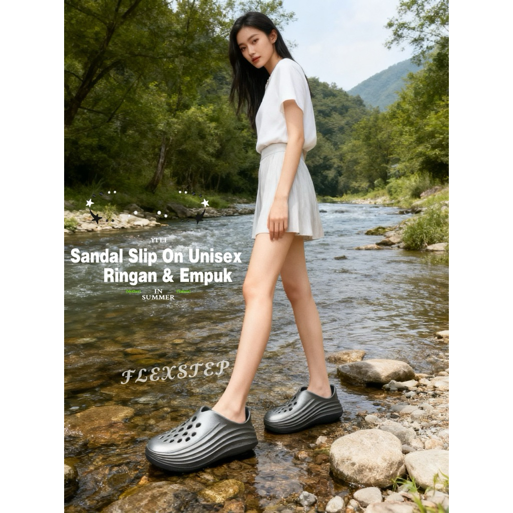 Jual FLEXSTEP - Sepatu sneaker sandal sporty slip-on ringan empuk anti ...