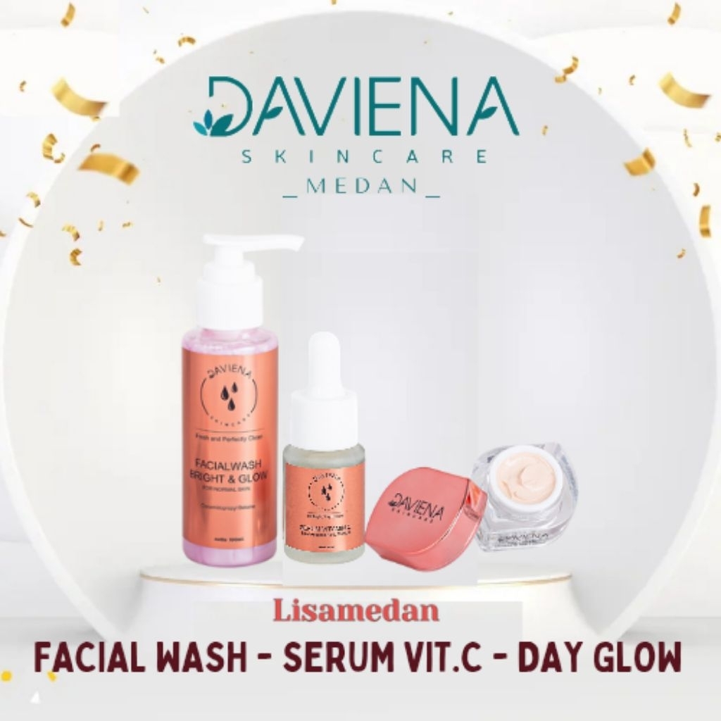 Jual DAVIENA SKINCARE - PAKET HEMAT GLOWING ( FACIAL WASH - SERUM - DAY ...