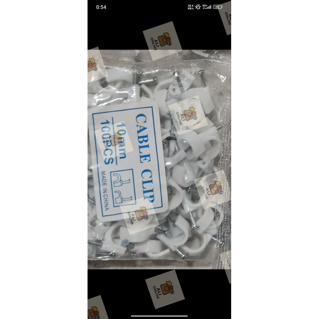 Jual Klam kabel paku beton paku klam beton clip cable no. 6/7/8/9/10/12 ...