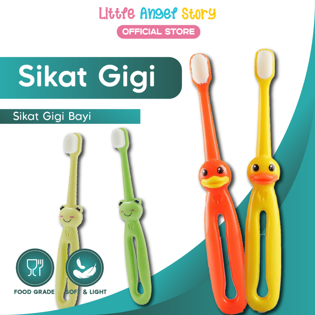 Jual LITTLE ANGEL Sikat Gigi Bayi Silikon Baby Tootbrush Silicon Sikat ...
