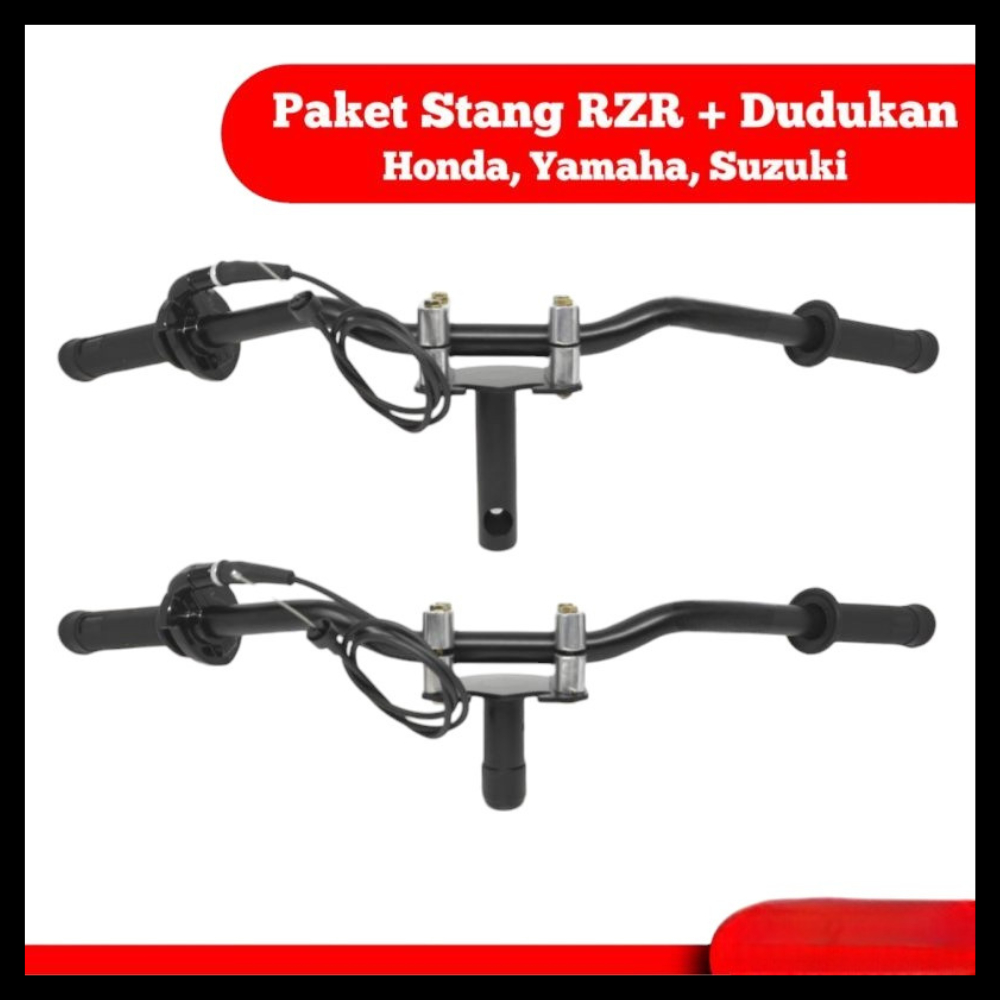 Jual PAKET STANG RZR PLUS DUDUKAN STANG RACING ROAD RACE UNIVERSAL ...