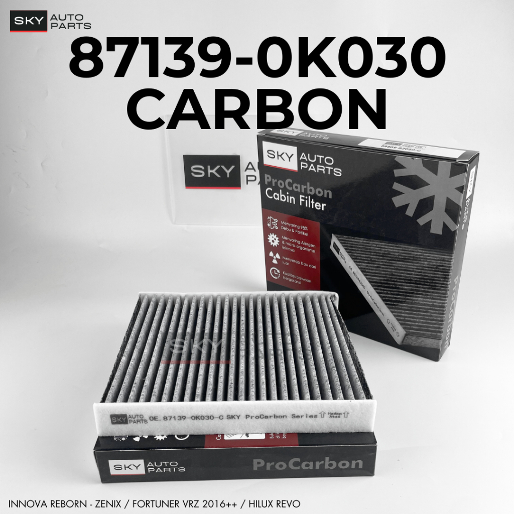 Jual SKY Filter Ac Cabin Carbon Innova Reborn Fortuner VRZ Hilux Revo ...