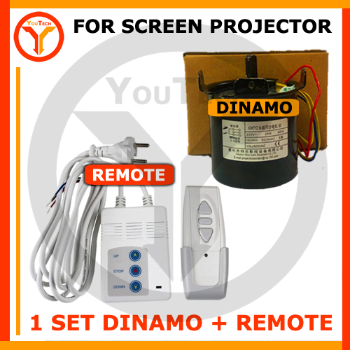 Jual Paket Remote Receiver dan Dinamo Motor Latar Proyektor Remot ...
