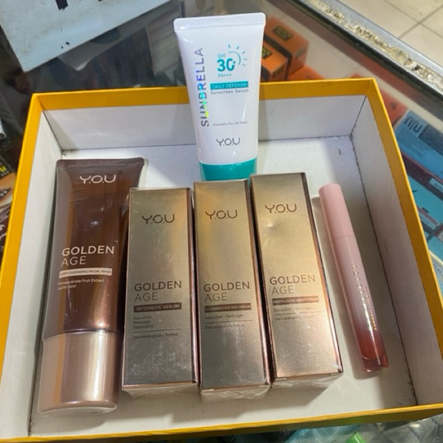 Jual Paket Skincare YOU Golden Age Series cream 18g | Shopee Indonesia