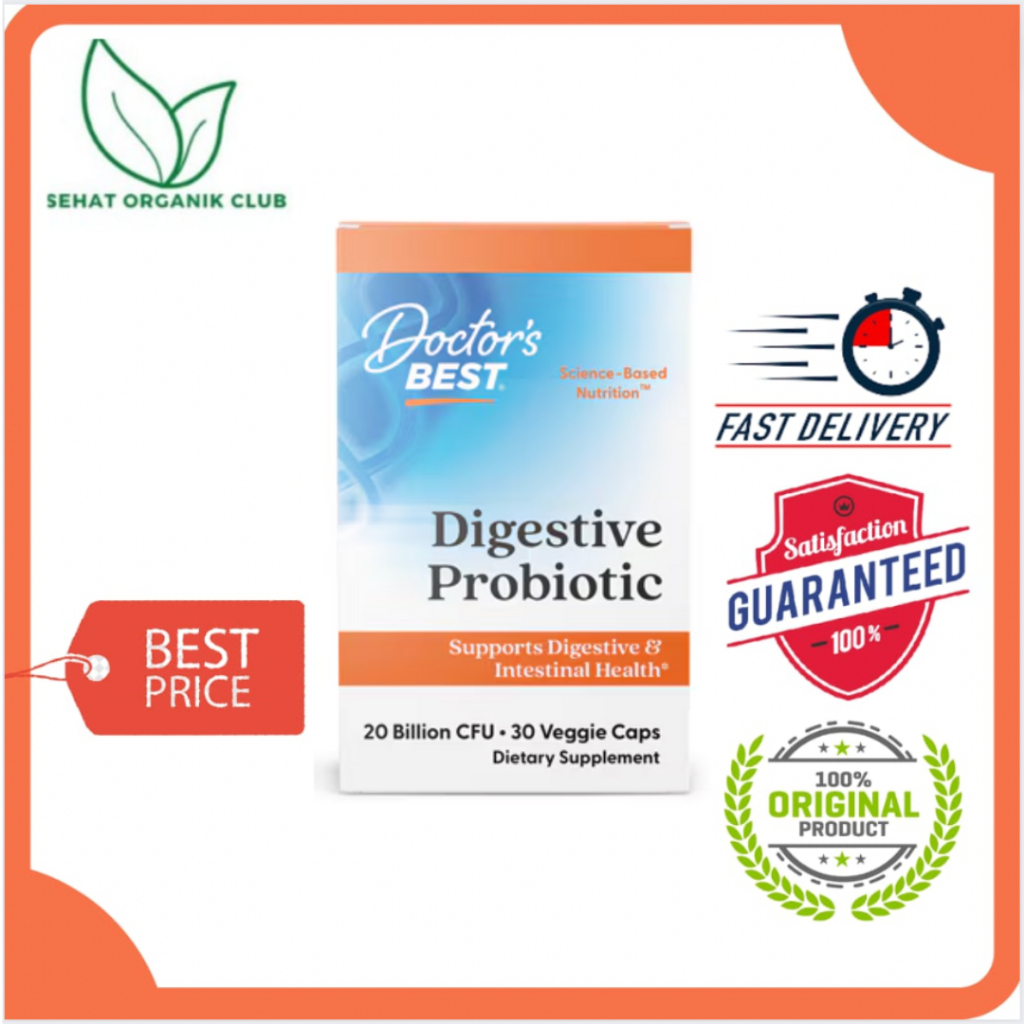 Jual Doctor's Best Digestive Probiotic with Howaru 20 Billion CFU 30 ...
