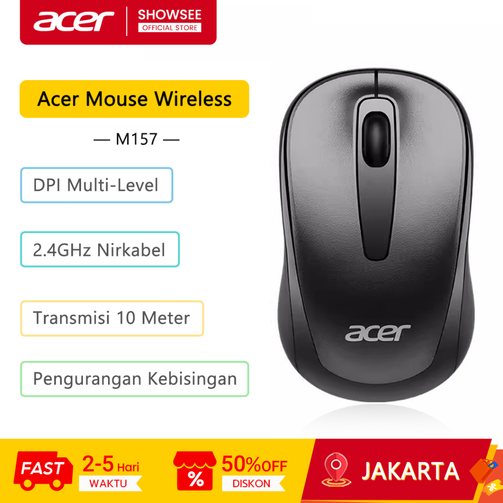 Jual Acer Mouse Wireless M157 2.4GHz Nirkabel DPI Multi-Level Mouse ...