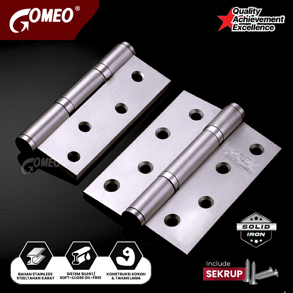 Jual Engsel Stainless Steel Oil Free GOMEO SIGNATURE | Tanpa Minyak ...