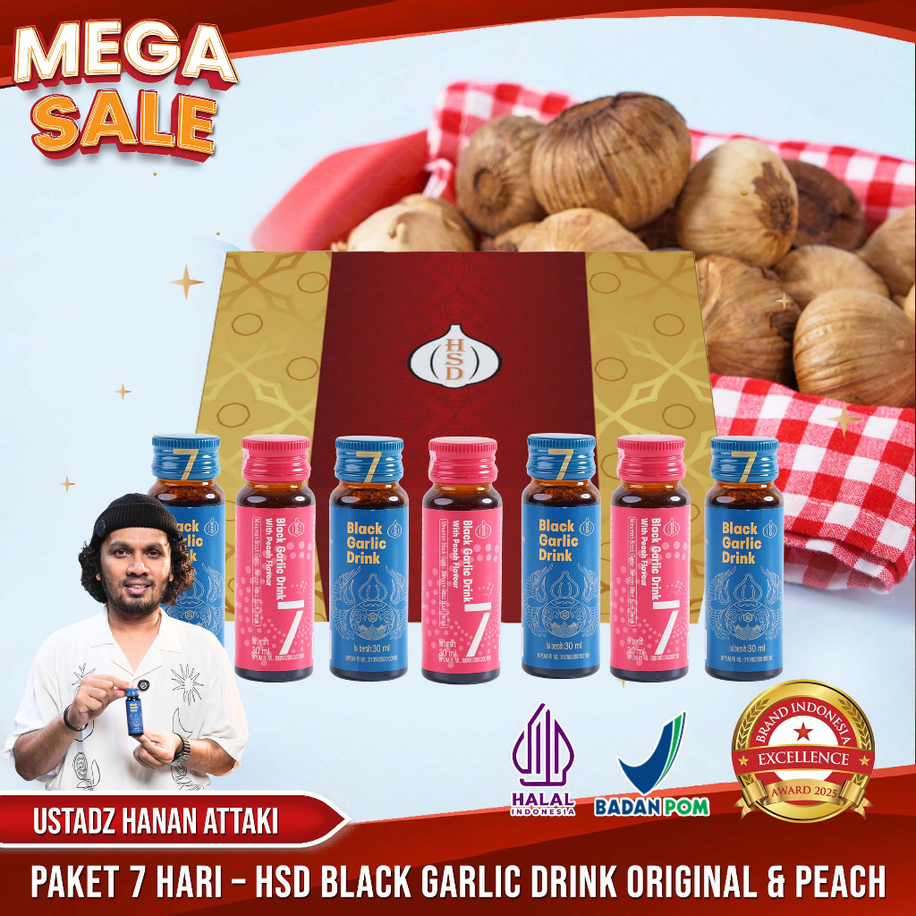 Jual Paket 7 Hari – HSD Black Garlic Drink Original & Peach | BPOM ...