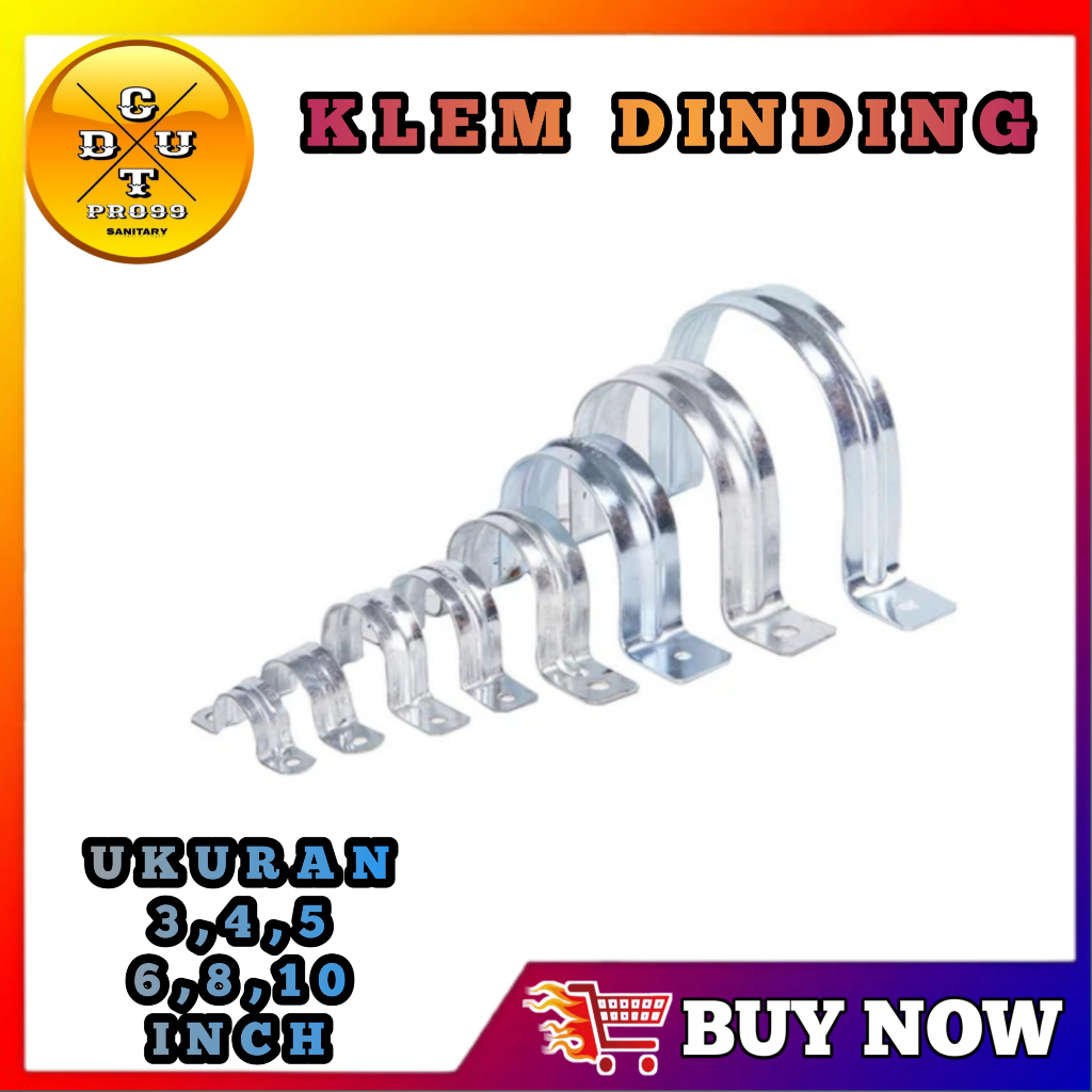 Jual Klem omega Ukuran 3,4,5,6,8,10 inchi clmps omega galvanis kleman ...