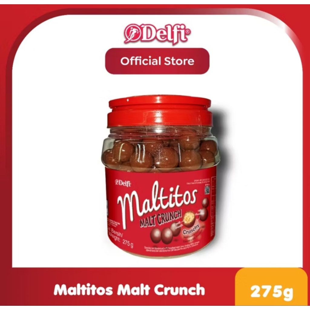 Jual MALTITOS Delfi Coklat Malt Crunch 275gr - Maltitos 275gr | Shopee ...