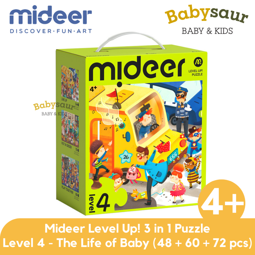 Jual Mideer Level Up! 3 in 1 Puzzle Level 4 The Life of Baby New ...
