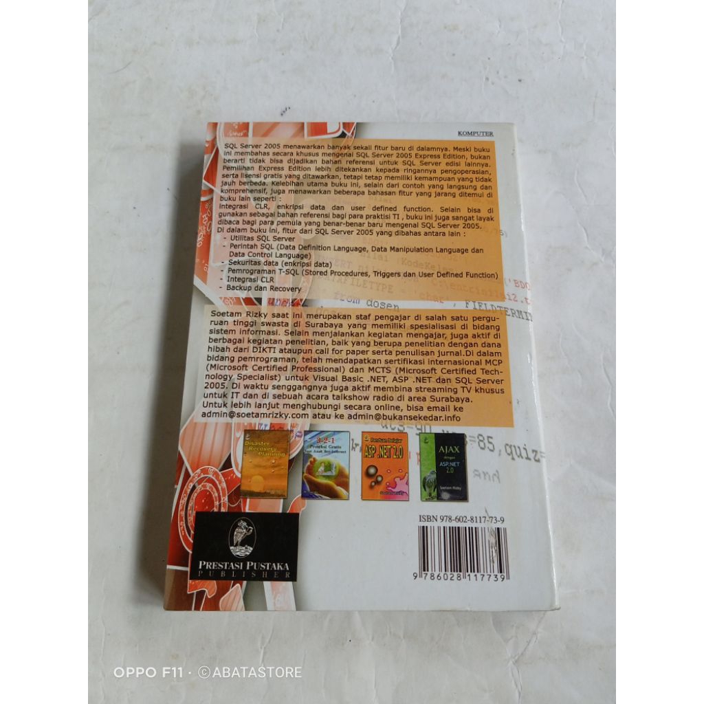Jual BUKU PANDUAN BELAJAR SQL SERVER 2005 SOETAM RIZKY | Shopee Indonesia