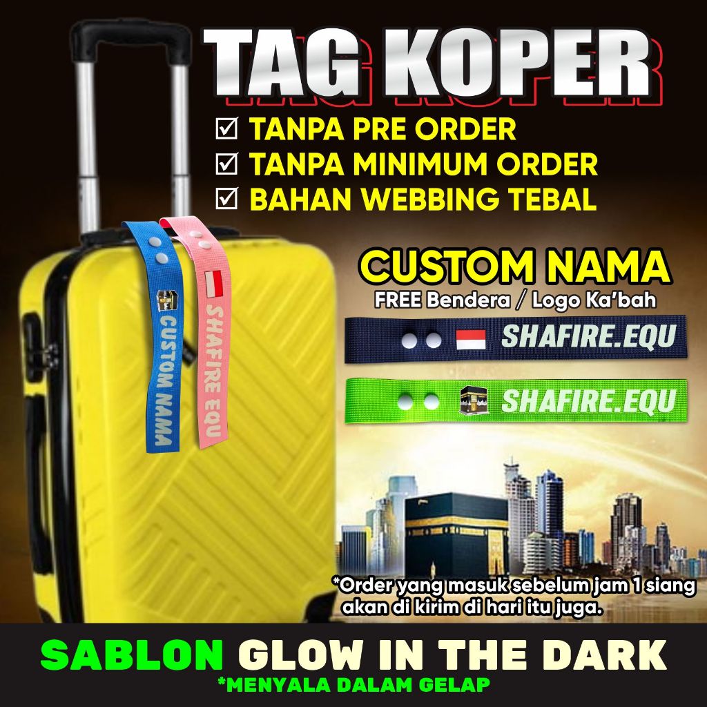 Jual SHAFIRE Tag Penanda Luggage Tas Koper Bagasi Custom Nama untuk ...