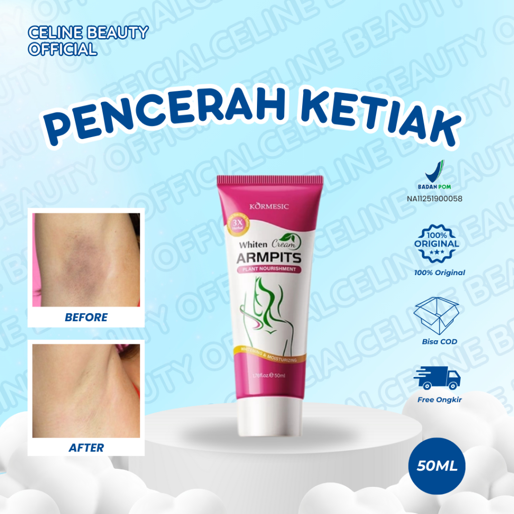Jual KORMESIC Herbal Armpit Whitening Cream 50ml Krim pemutih ketiak ...