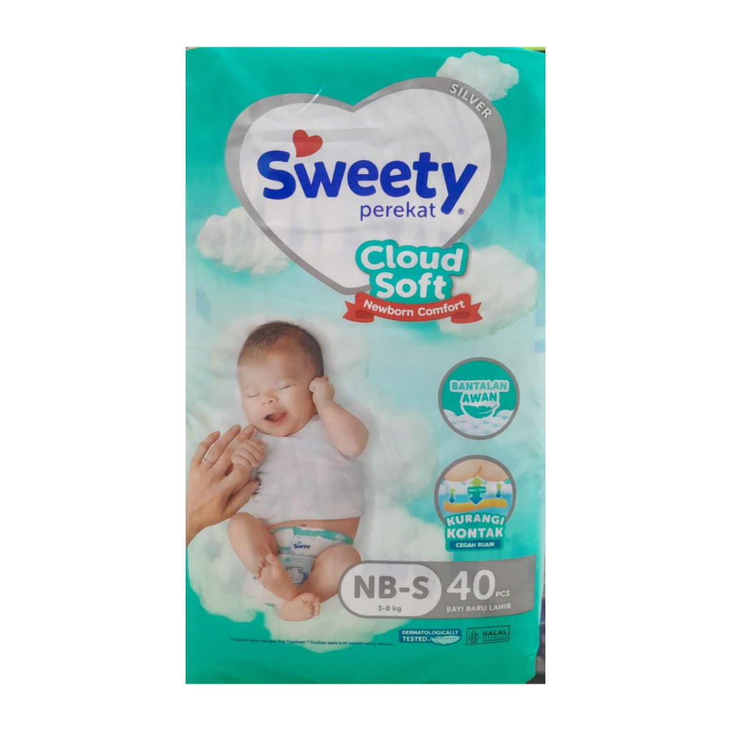 Jual SWEETY CLOUD SOFT (SILVER) Tipe Perekat NB-S 40 ( 1 PACK ...