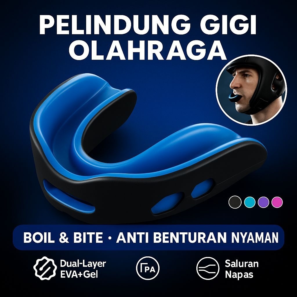 Jual Pelindung Gigi Olahraga Mouth Guard Boil and Bite Adjustable ...