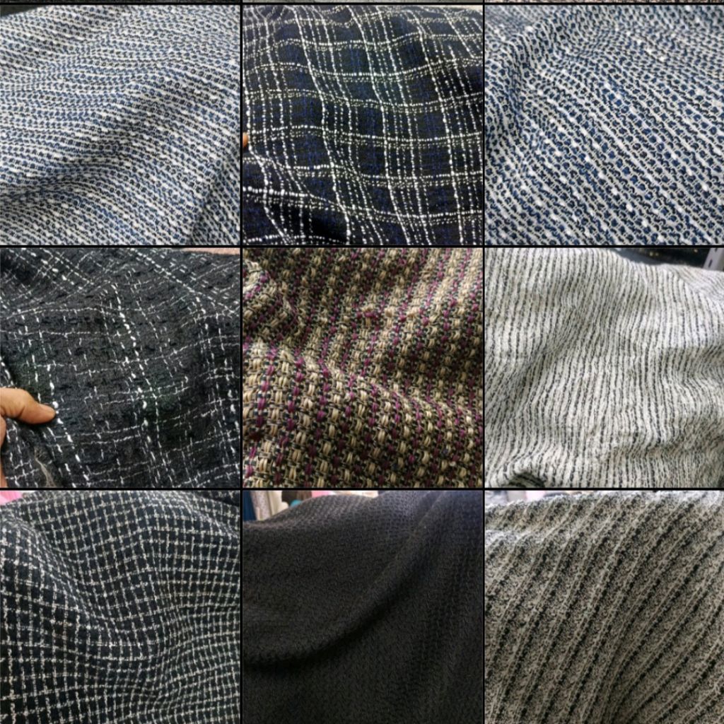 Jual Bahan Kain Woll Tenun / Kain Tweed Harga Per 0,5 meter / Setengah ...