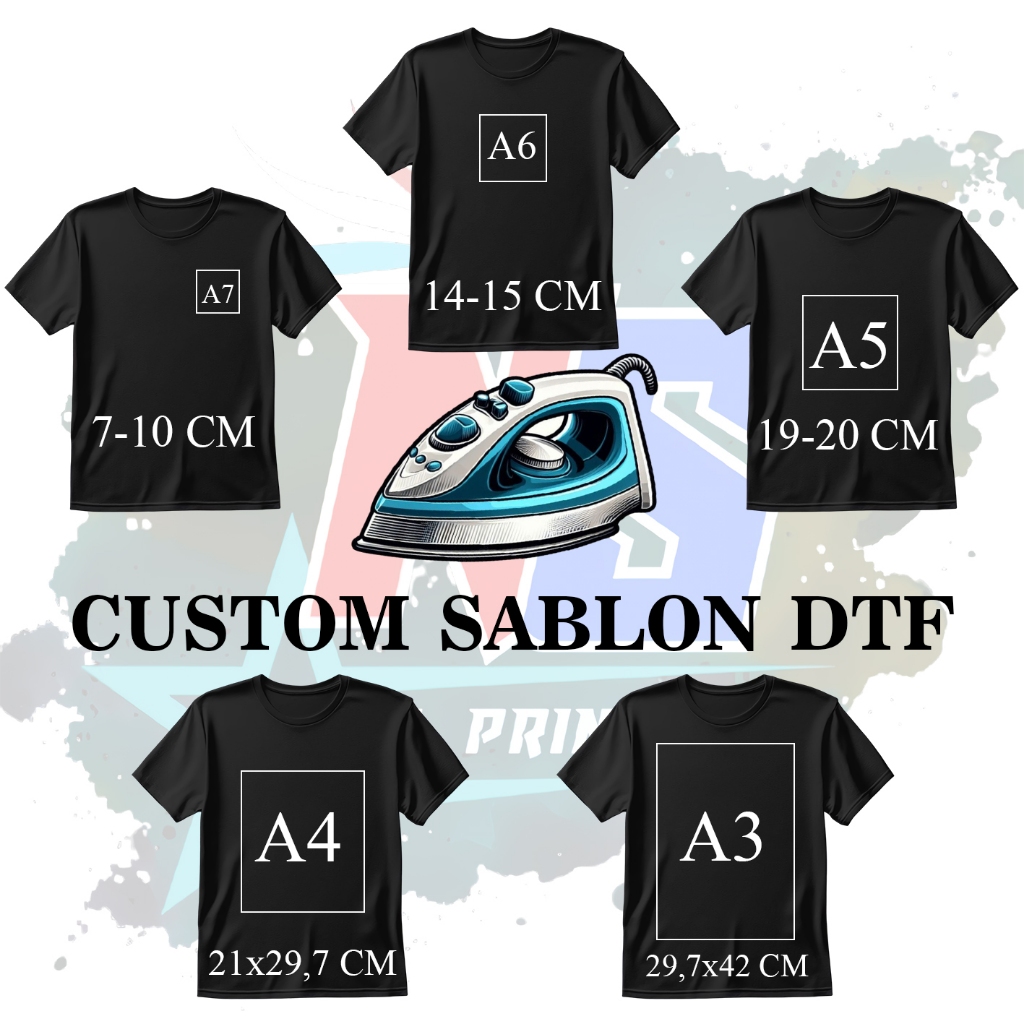 Jual CUSTOM SABLON SETRIKA UKURAN A3/A4/A5 | Shopee Indonesia