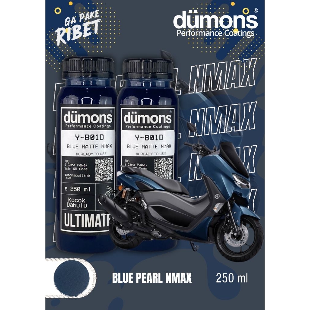 Jual BLUE PEARL MATTE NMAX Y-B01D Ultimate Motor Ready Mix PU 250 ml 1K ...