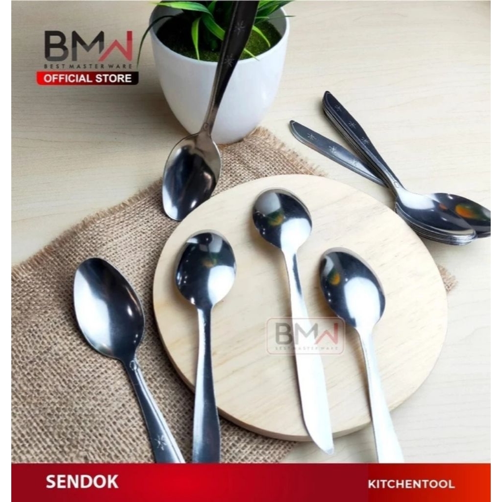 Jual SENDOK Makan Stainless 1 Lusin bahan Tebal Anti karat Harga ...