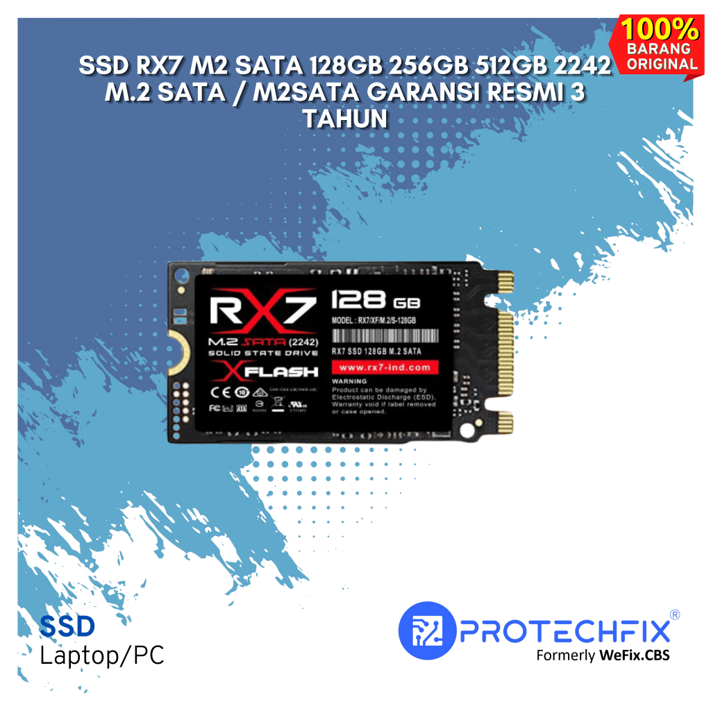 Jual SSD RX7 M2 SATA 128GB 256GB 512GB 2242 M.2 SATA / M2SATA GARANSI ...