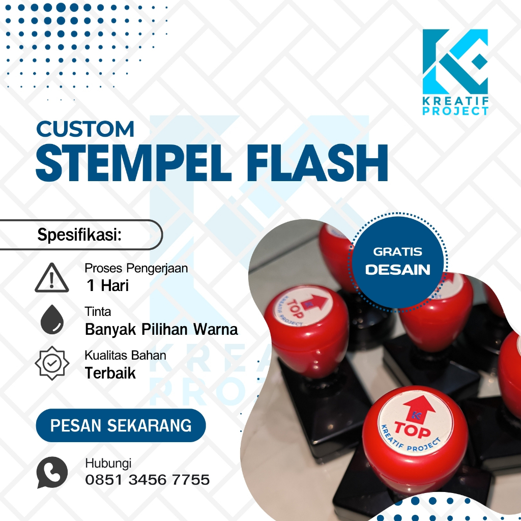 Jual Stempel Flash Custom - Free Design | Shopee Indonesia