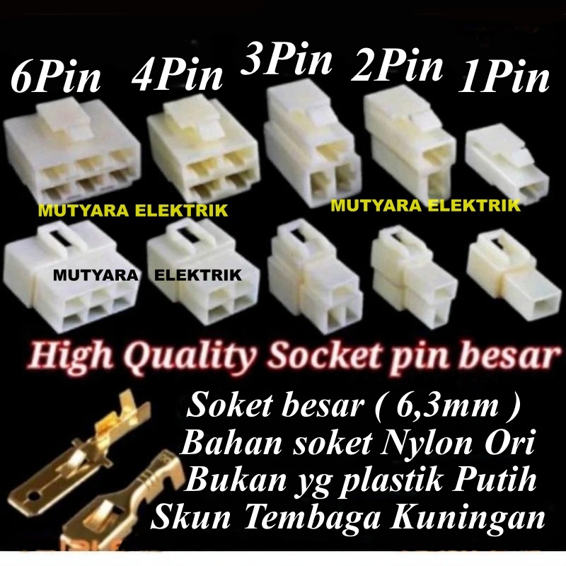 Jual SOKET KABEL PIN BESAR BAHAN NYLON SOKET MOTOR MOBIL OTOMOTIF ...