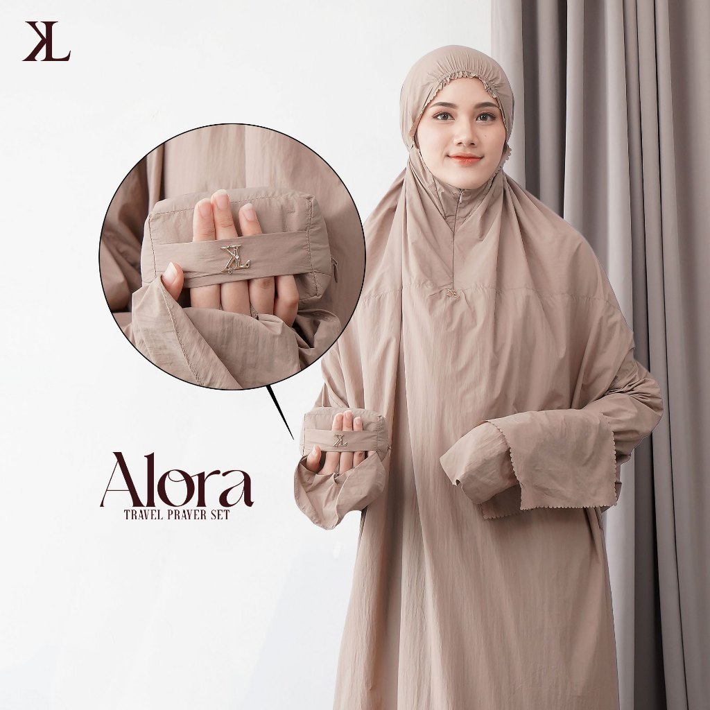 Jual Kallia Label Alora Travel Prayer Set | Mukena Mini Travel Abaya ...