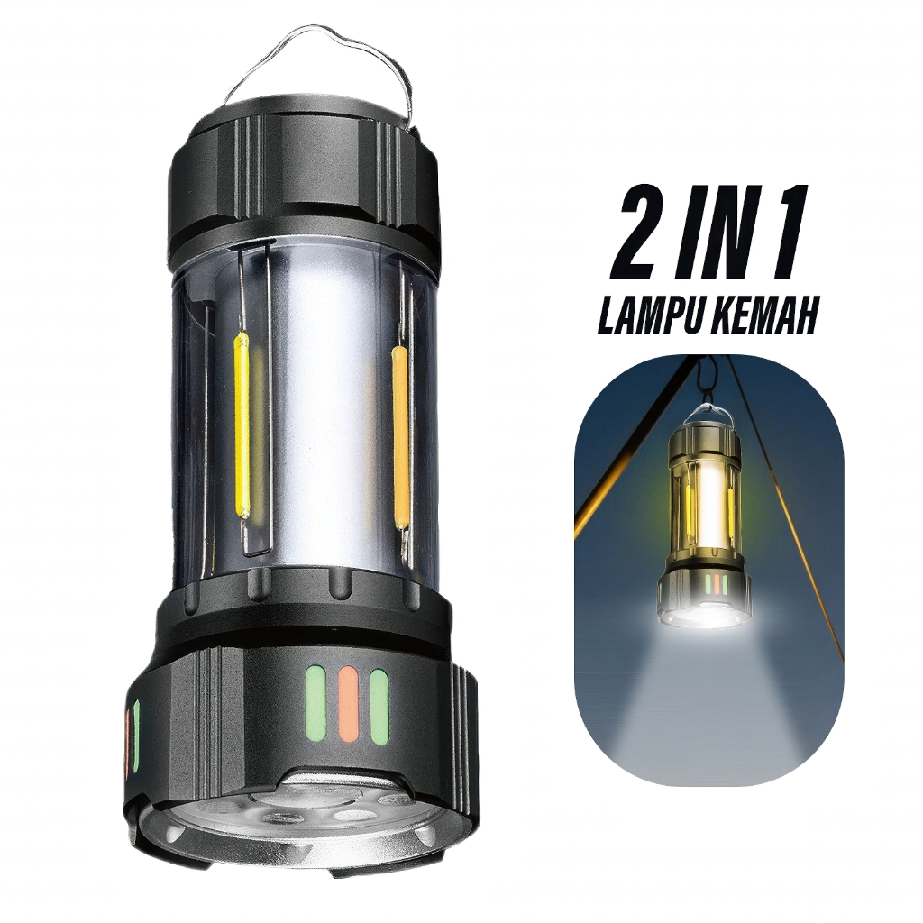 Jual Suksestech Senter Gantung 9 Mode Cahaya Led Cob Terang Aluminium ...