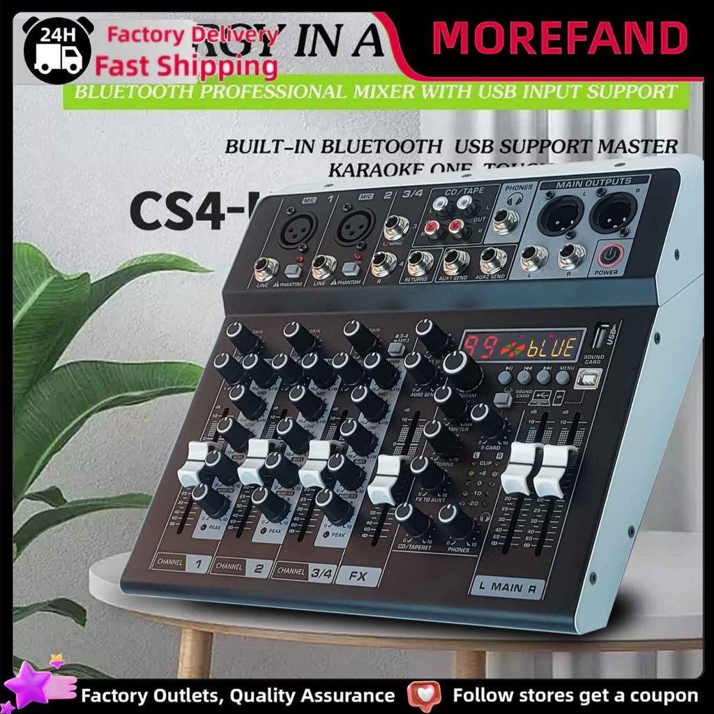 Jual Live Mixer Audio CS4 4 Chanel 99dsp Professional USB Bluetooth ...