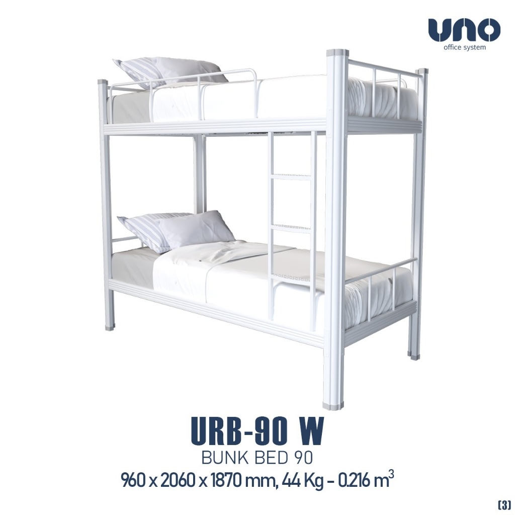 Jual Ranjang Susun Besi Bunk Bed Besi UNO 90x200 URB90 Molek Furniture ...
