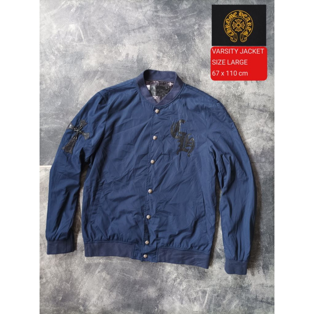 Jual JAKET VARSITY / VARSITY JACKET/ CHROME HEARTS | Shopee Indonesia