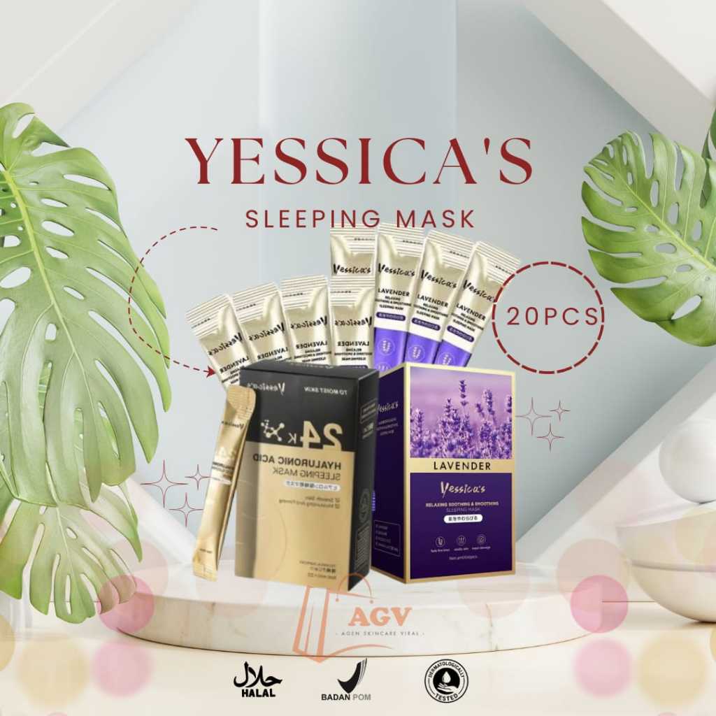 Jual agenskincareviral - Yessica's Sleeping Mask Gold And Lavender 1 ...