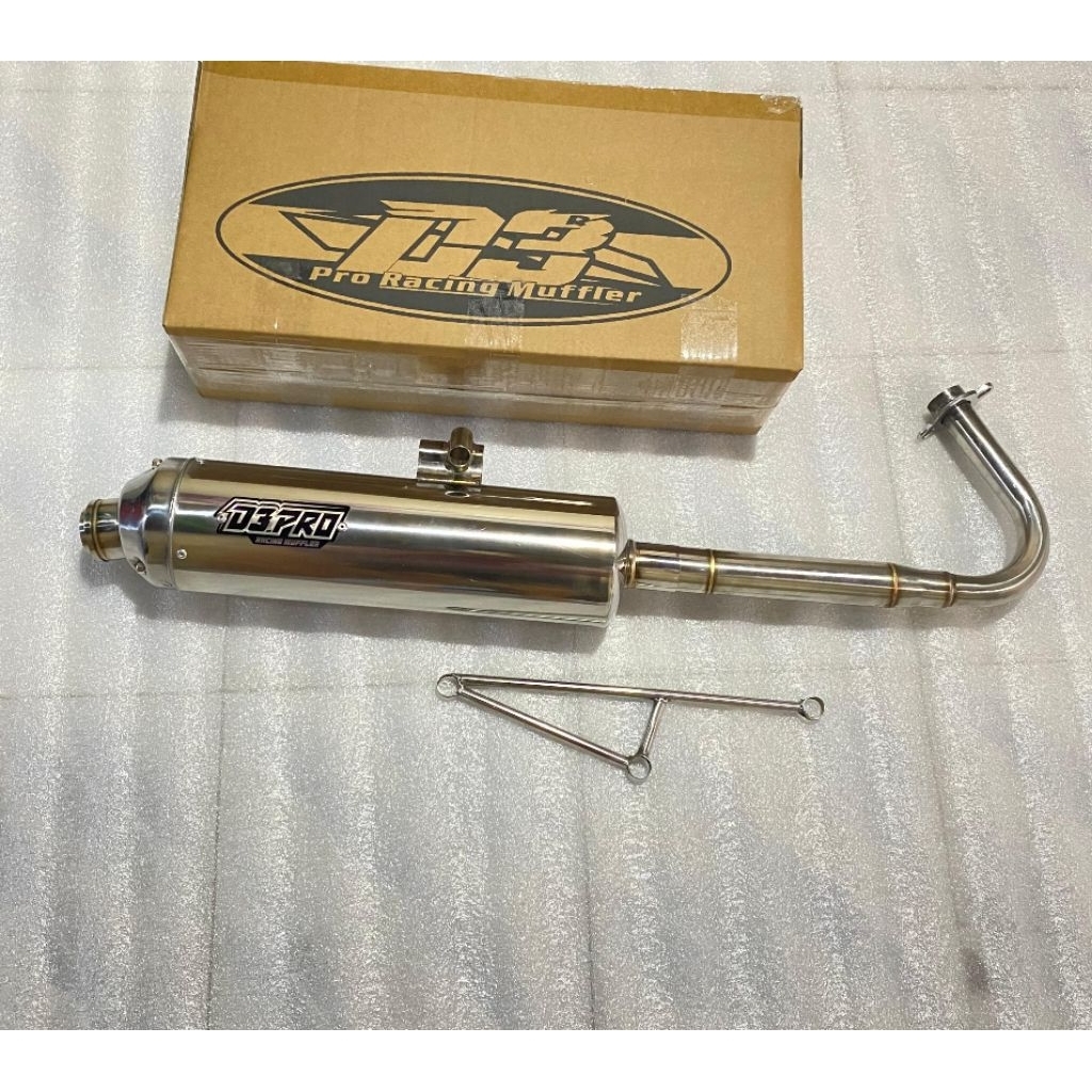 Jual Knalpot Tsukigi Ceklis Drag Mio Stenlis inlet 38/50mm + Breket - ORIGINAL D3 | Shopee Indonesia