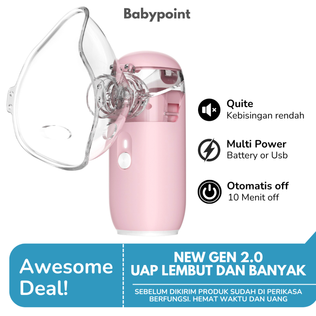 Jual Alat Nebulizer Uap Inhaler nebu Portable Bayi dan Anak Asma ...