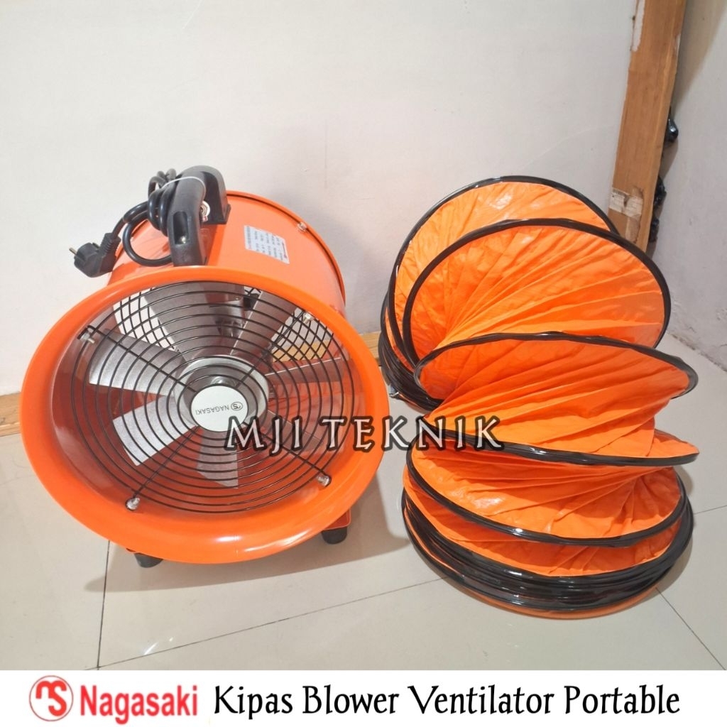 Jual Kipas Blower Portabel Ventilator 12 inch Plus Selang 10 Meter ...