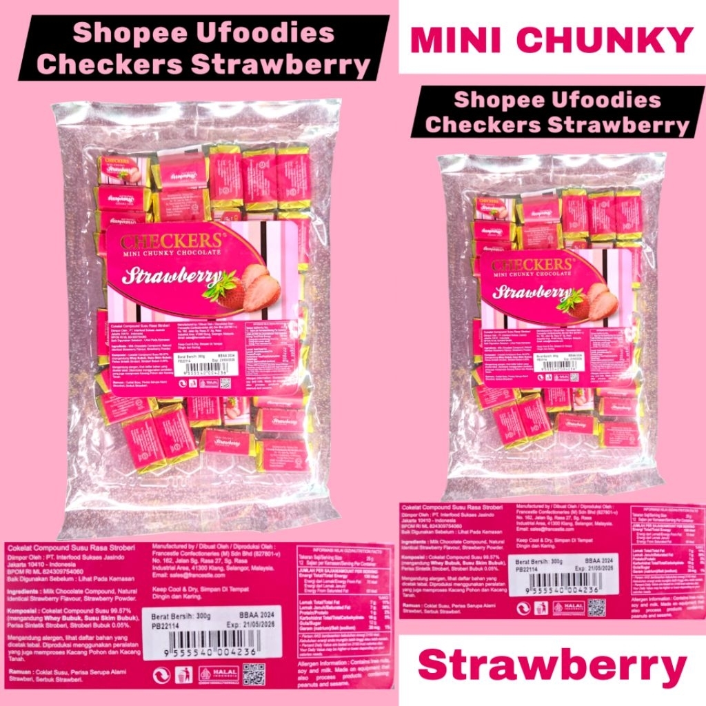 Jual CHECKERS 1pcs Chocolate Dark and White Coklat batang yang Enak ...