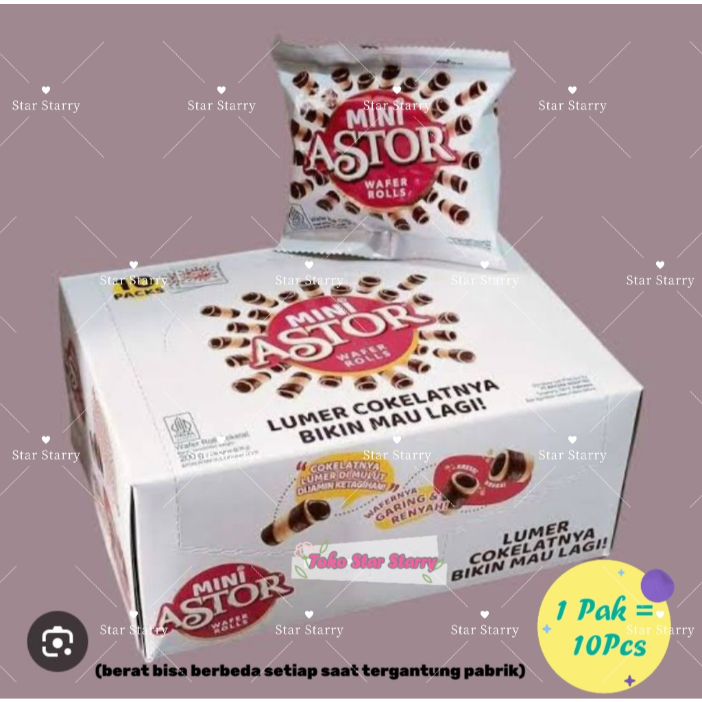 Jual [Per Pack] MINI ASTOR WAFER COKLAT SINGLES 15,5 GRAM - (HARGA PER ...